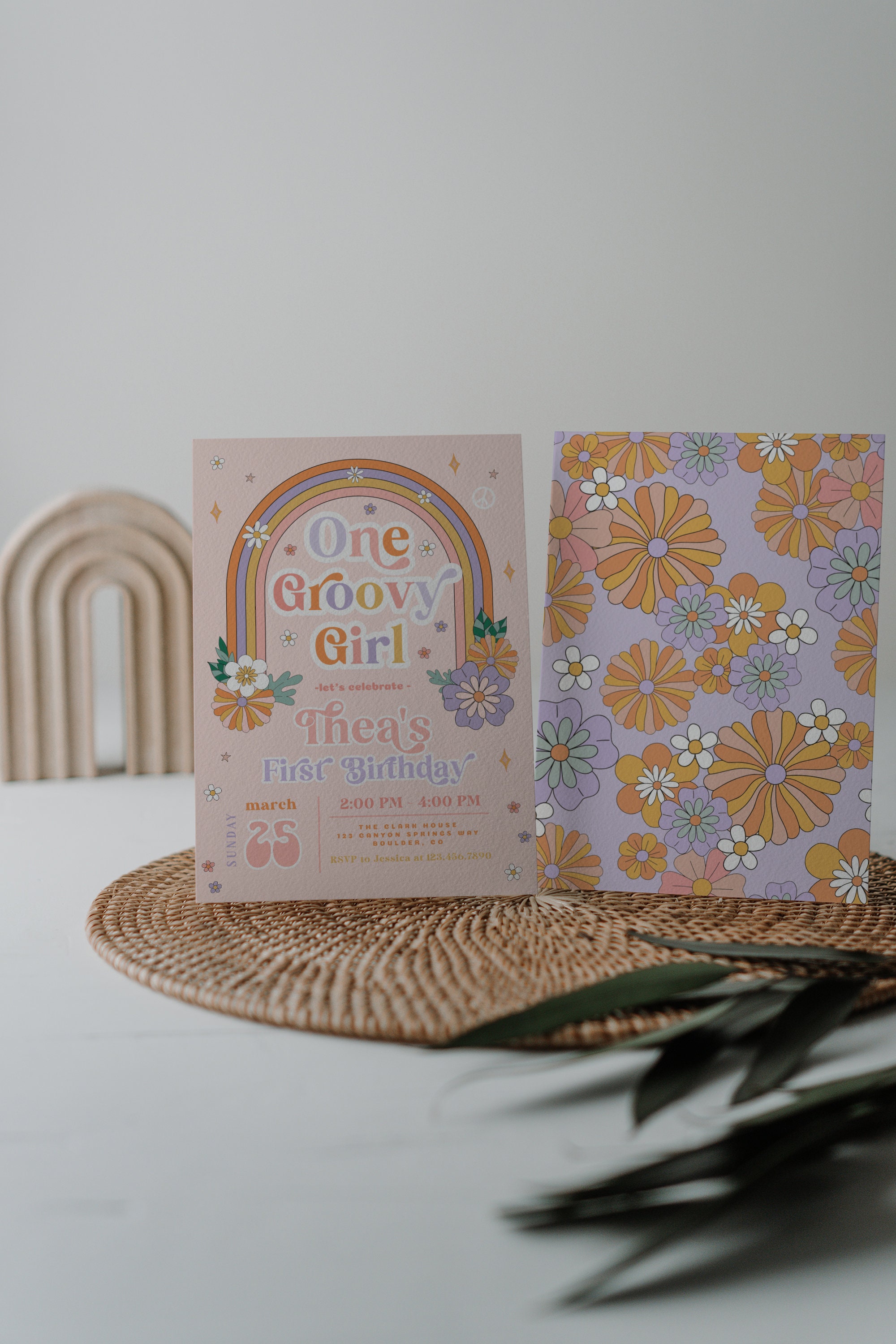 One Groovy Girl Milestone Poster Template Groovy Milestone - Etsy