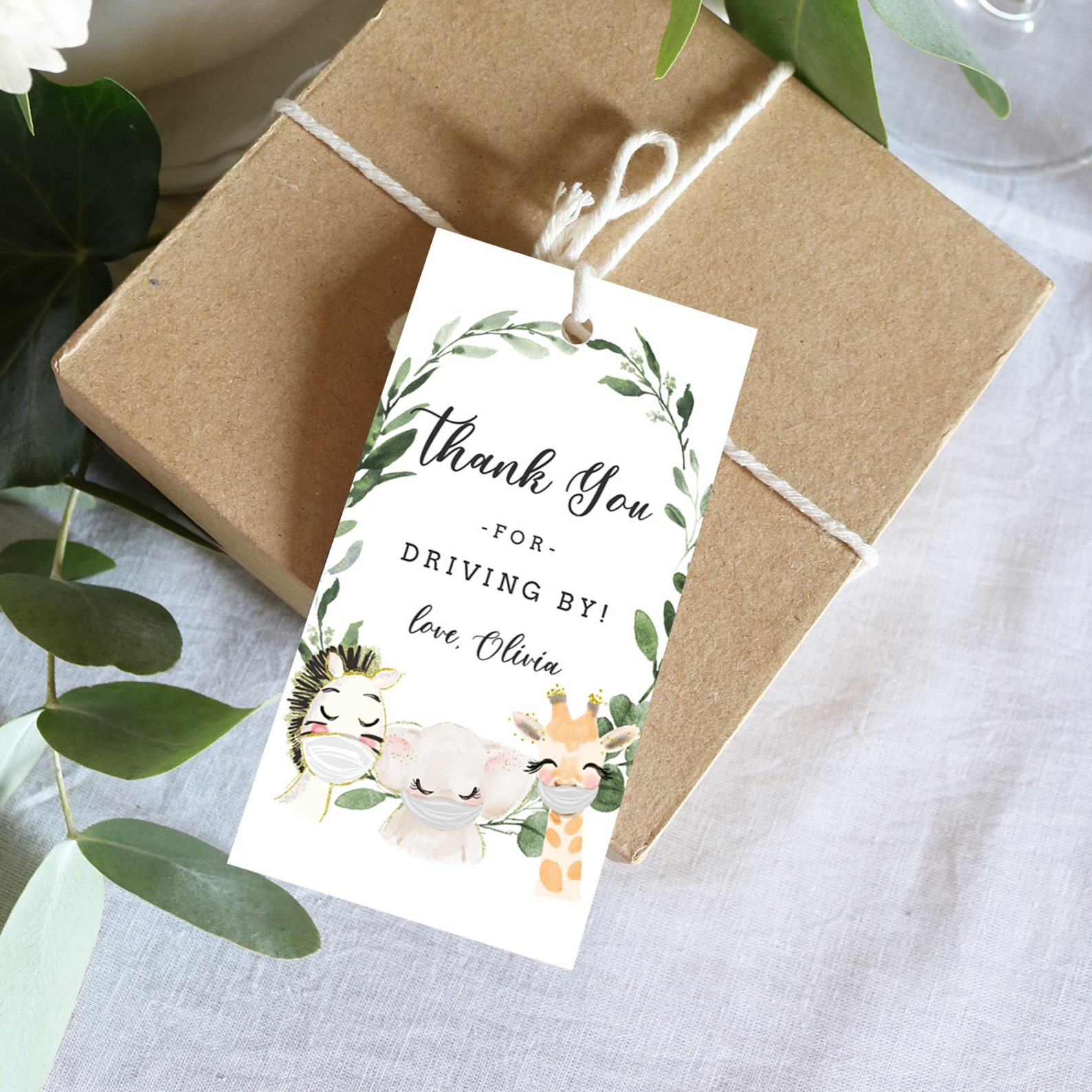 Editable Drive by Shower Favor Tag Drive Through Baby Shower | Etsy