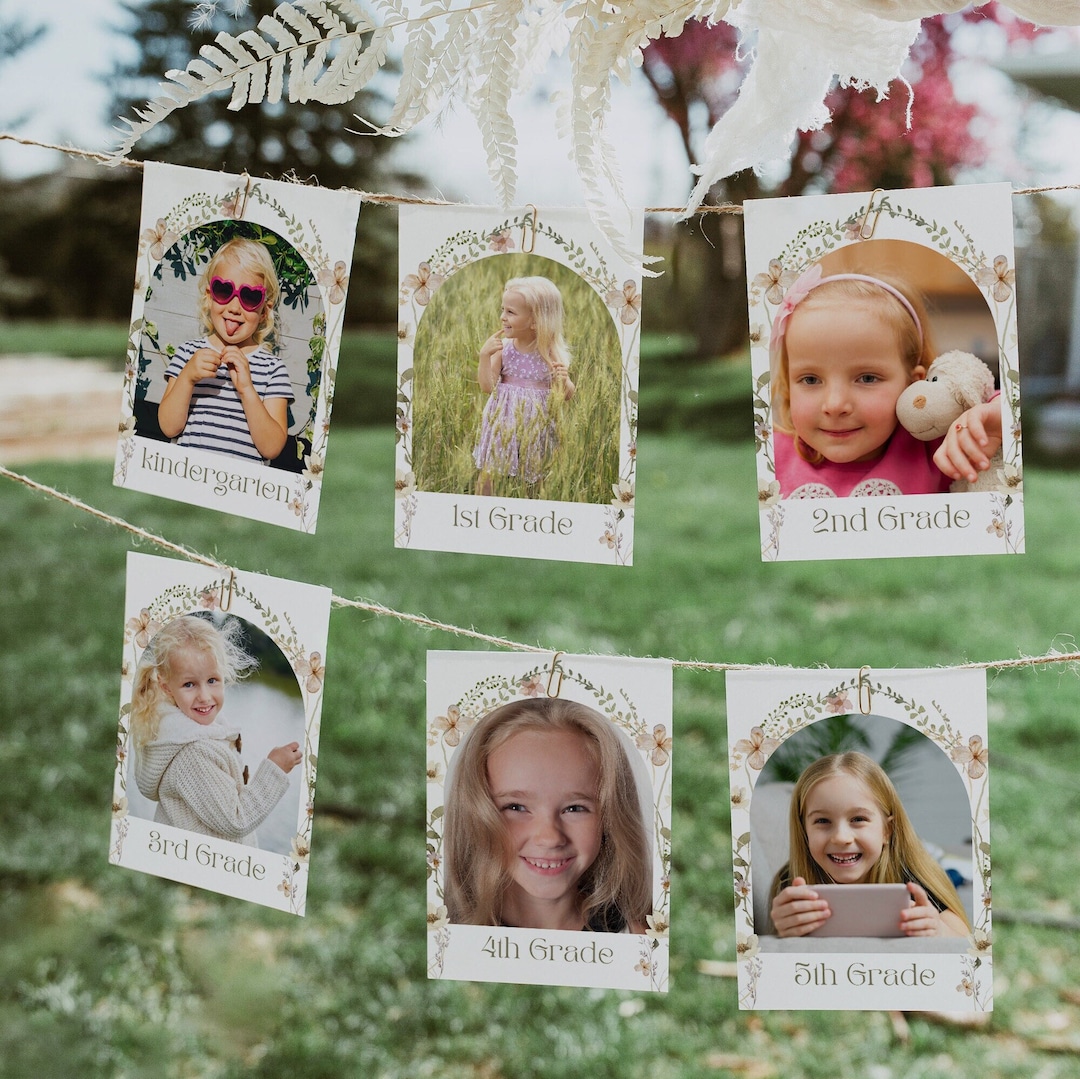 Minimalist Graduation Photo Banner, Wildflower Graduation Party Banner ...