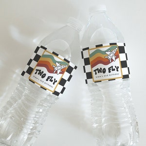 Two Fly Birthday Invitation Template, Printable Airplane Birthday Party ...