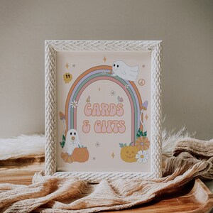 Editable Retro Pink Ghost Welcome Sign, A Little Boo Baby Shower Sign ...