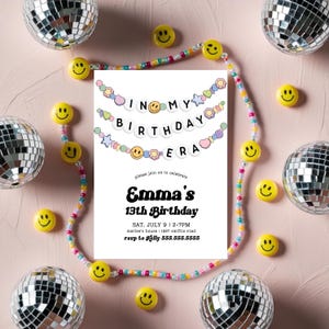 In My Birthday Era Friendship Bracelet Favor Tag, Girl Birthday Party ...