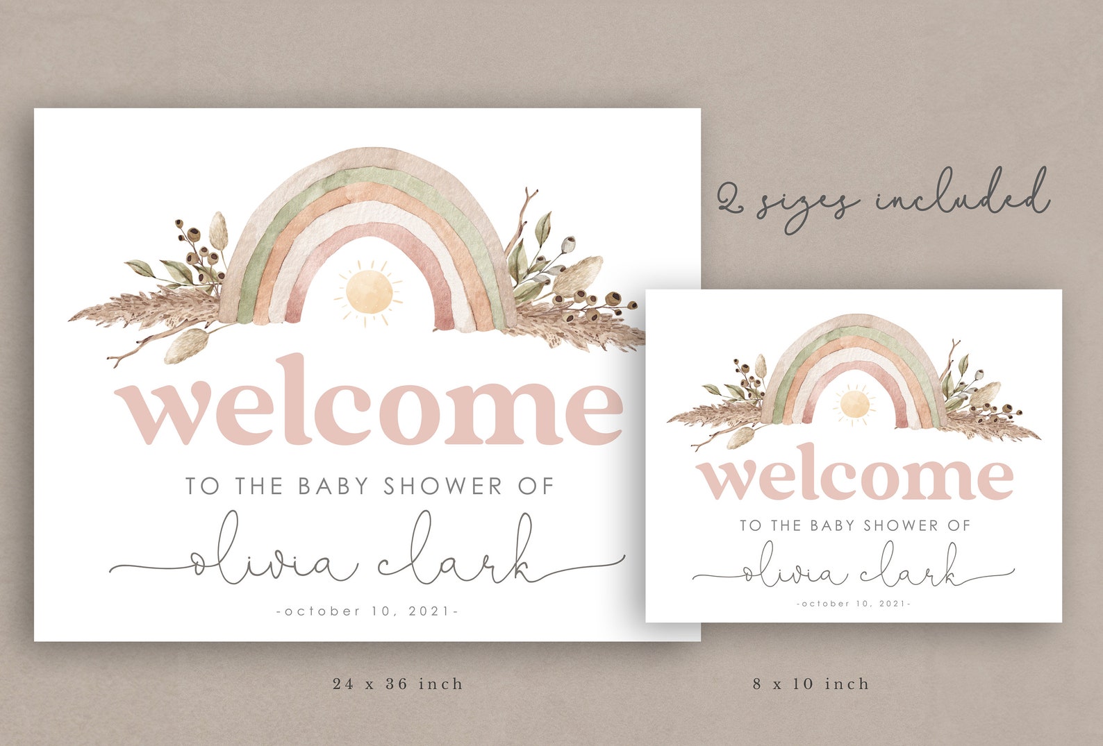 Rainbow Sunshine Welcome Sign Rainbow Welcome Sign Baby - Etsy
