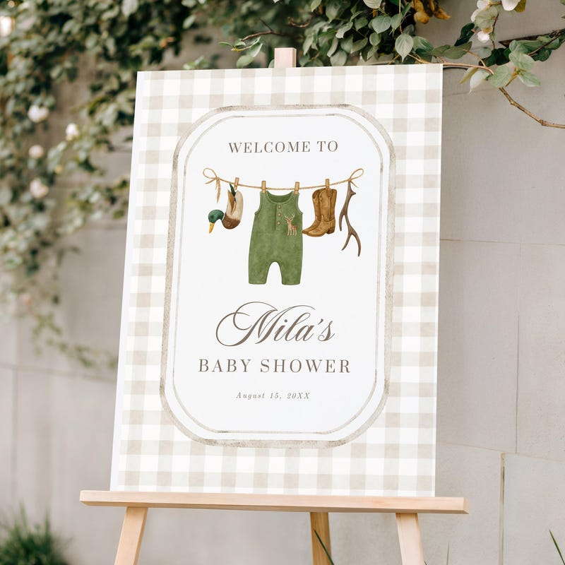 Hunter Baby Shower Banner - Etsy