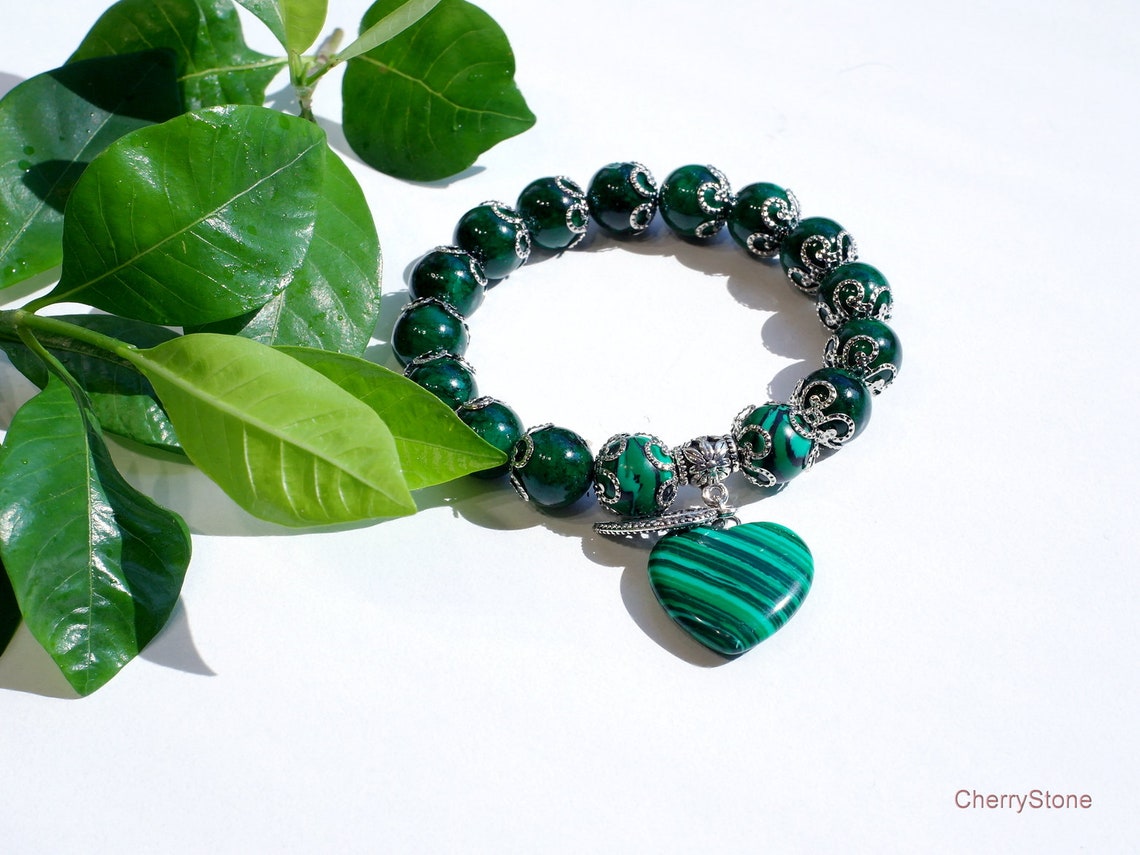 Malachite Bracelet Malachite Jewelry Yoga Chakra Healing - Etsy