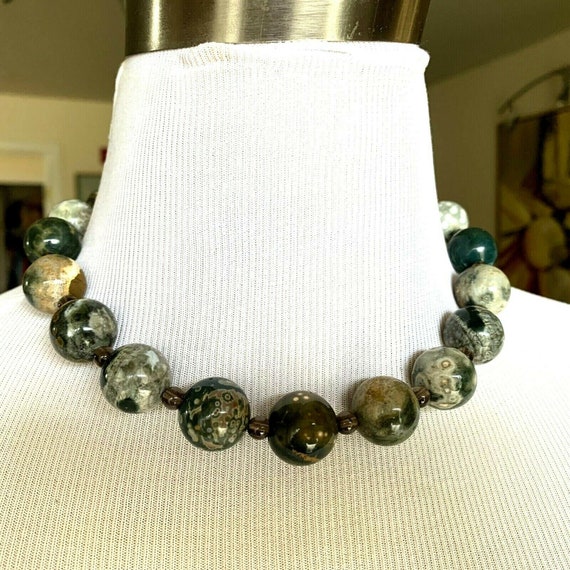 genuine jasper necklace - Gem