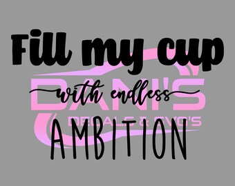 Fill My Cup SVG File Song Lyrics for Cricut, Silhouette/ Print ...