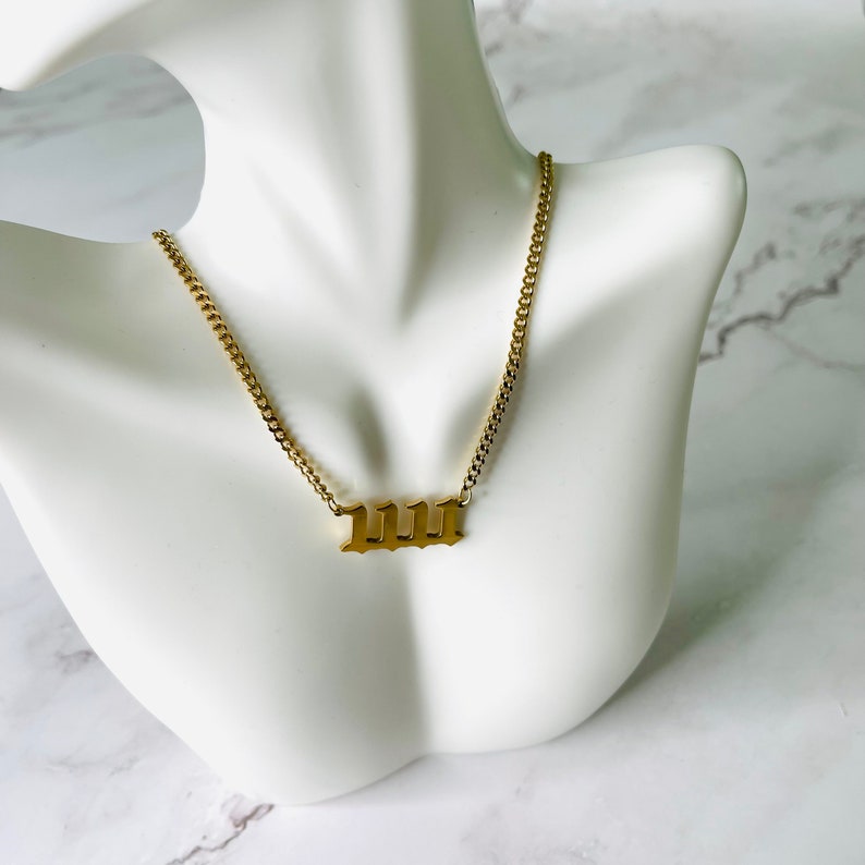 1111 Angel Number Wish Cuban Chain Necklace - Etsy