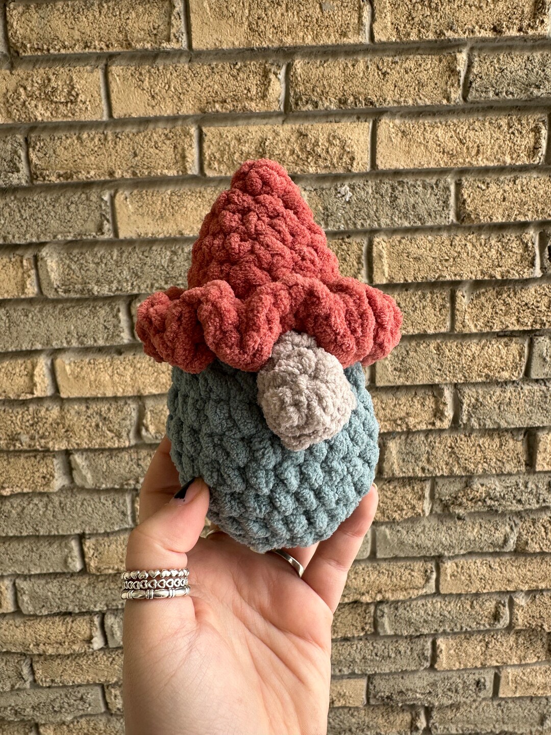 Gnome Crochet Plushie, Stuffed Animal, Handmade Plushie, Amigurumi ...