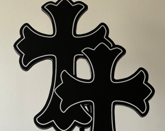 Chrome Hearts, Chrome Hearts Logo, Double Cross, Wall Art, Fashion ...