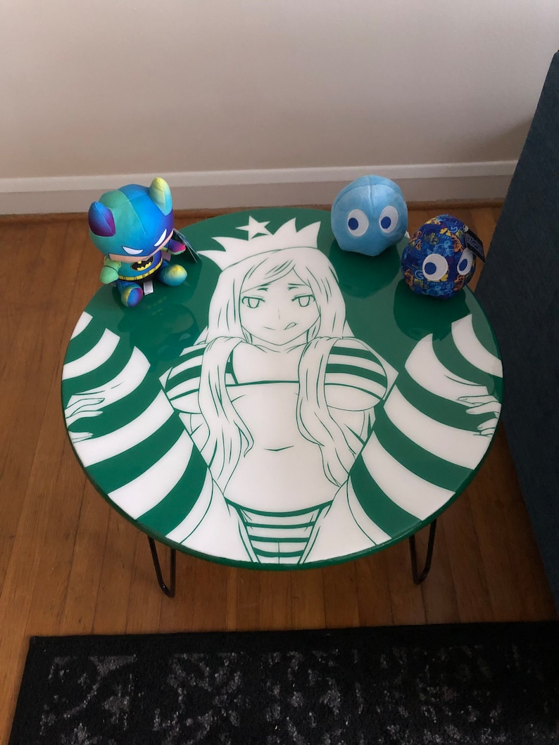 Thicc Starbucks Waifu, Anime Girl, Coffee Table, Nsfw, Lewd Art - Etsy
