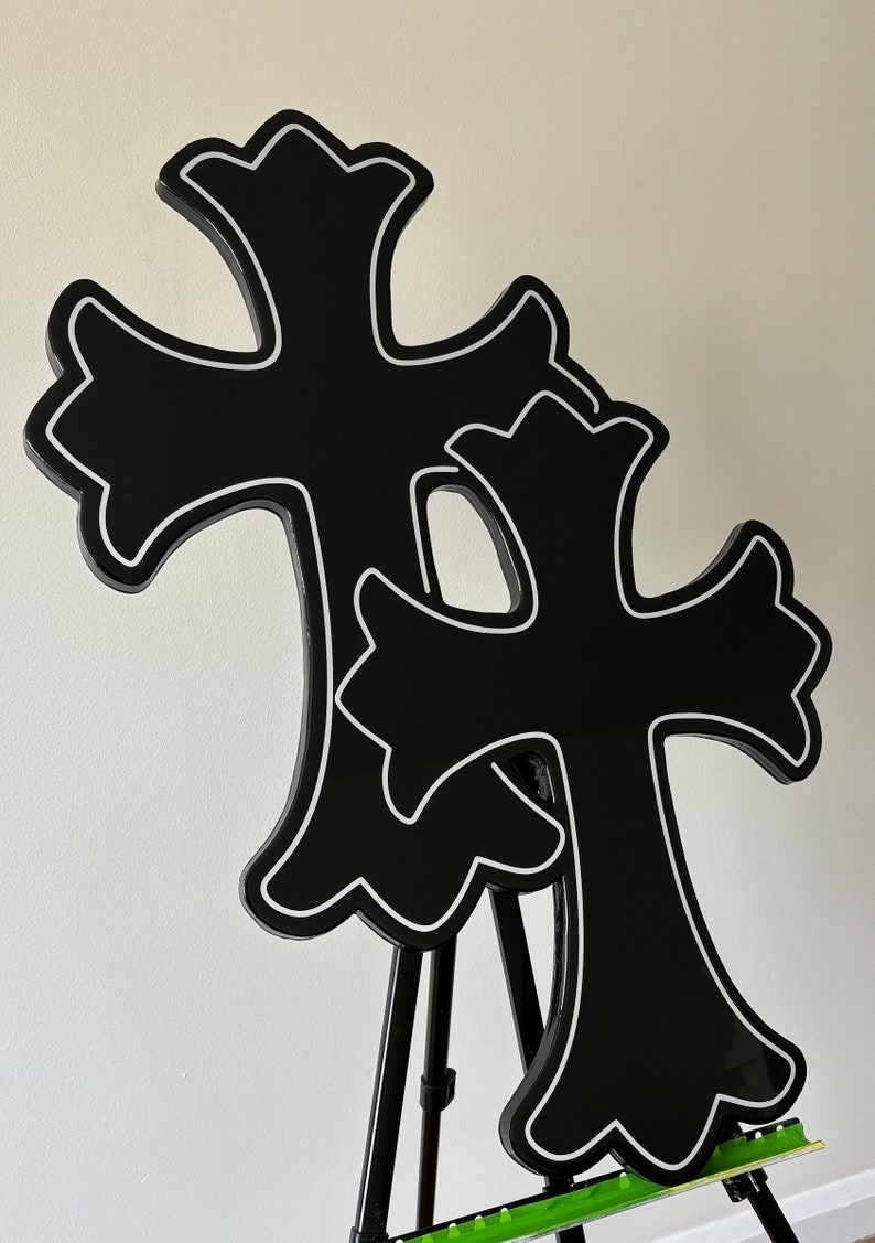 Double Cross, Wall Art, Fashion, Gothic, Valentines Day Gift - Etsy