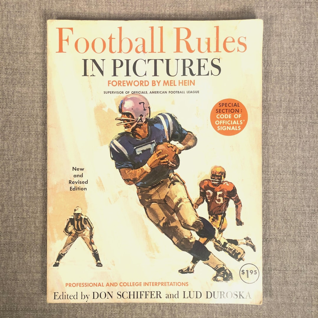 Football Rules in Pictures Softcover Book Don Schiffer Lud Duroska 1969 ...