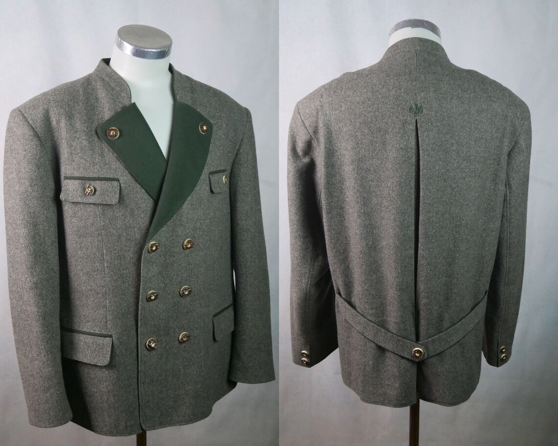 Gray Tweed Double-breasted Blazer, 90s Vintage Austrian Jacket - Etsy