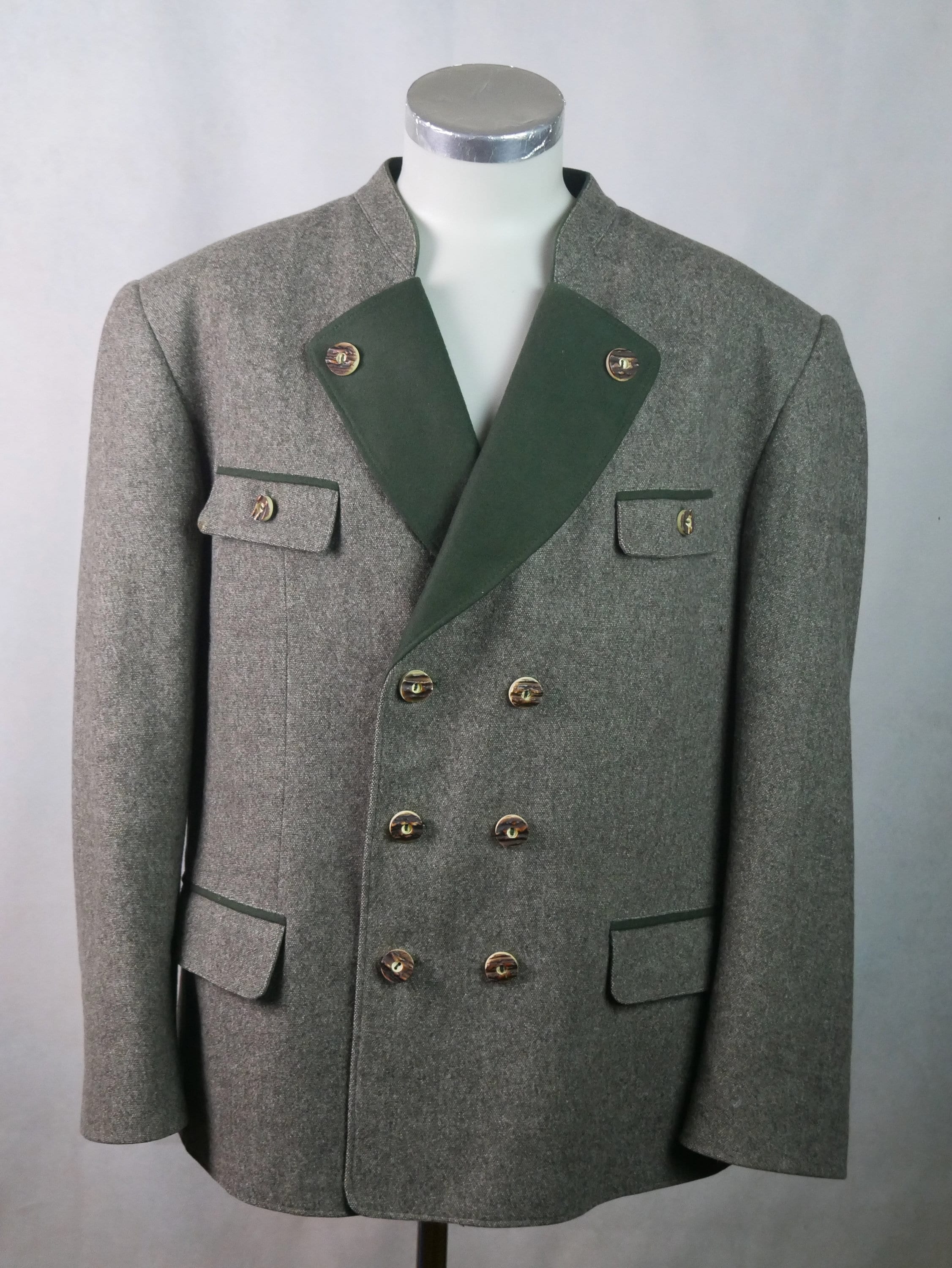 Gray Tweed Double-breasted Blazer, 90s Vintage Austrian Jacket - Etsy