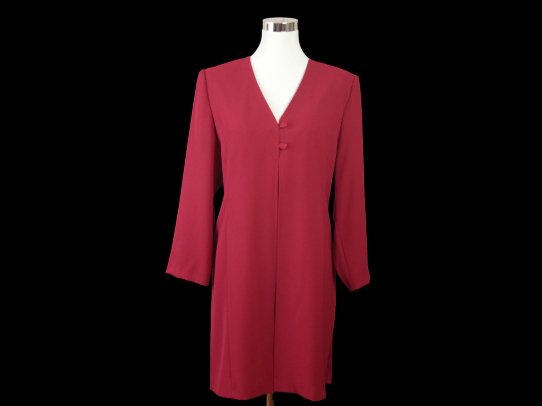 Long Red Blazer, 90s European Vintage Princess Diana Style Jacket, Size ...