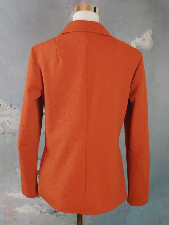 1970s Burnt Orange Blazer, European Vintage Textured … - Gem