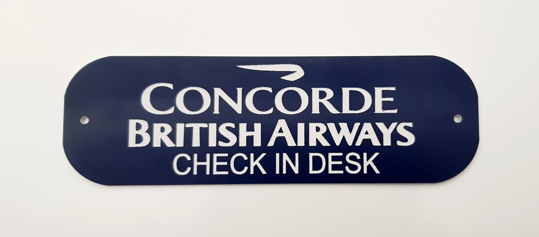 Concorde Check in Door Sign. Perfect Christmas, Xmas, Father's Day ...
