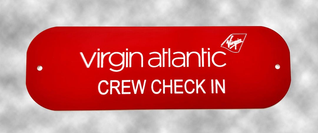 Virgin Atlantic Crew Check in Door Sign: Aviation Fan Gift - Etsy UK