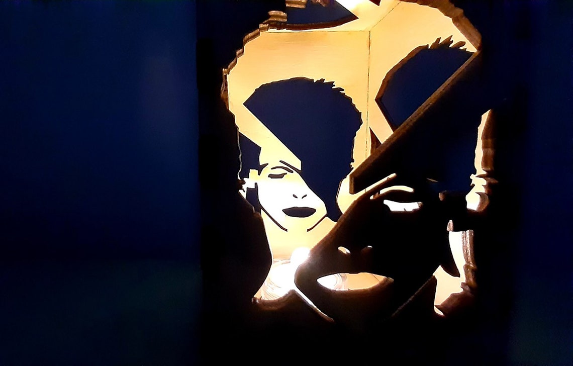 David Bowie LED Lantern: Laser Cut Color Changing Tealight Gift - Etsy UK