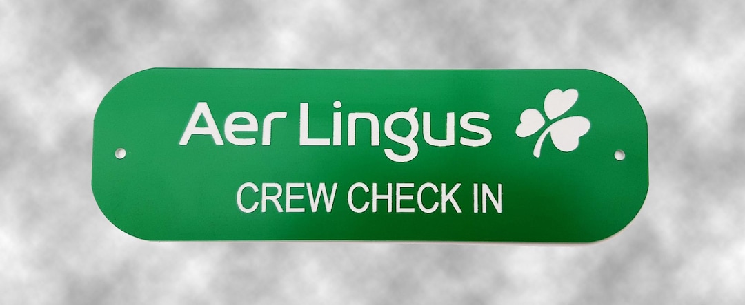Aer Lingus Crew Check in Door Sign: Aviation Gift - Etsy