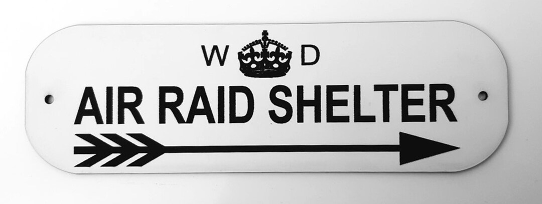 Air Raid Shelter Door Sign: Aviation Enthusiast Gift - Etsy