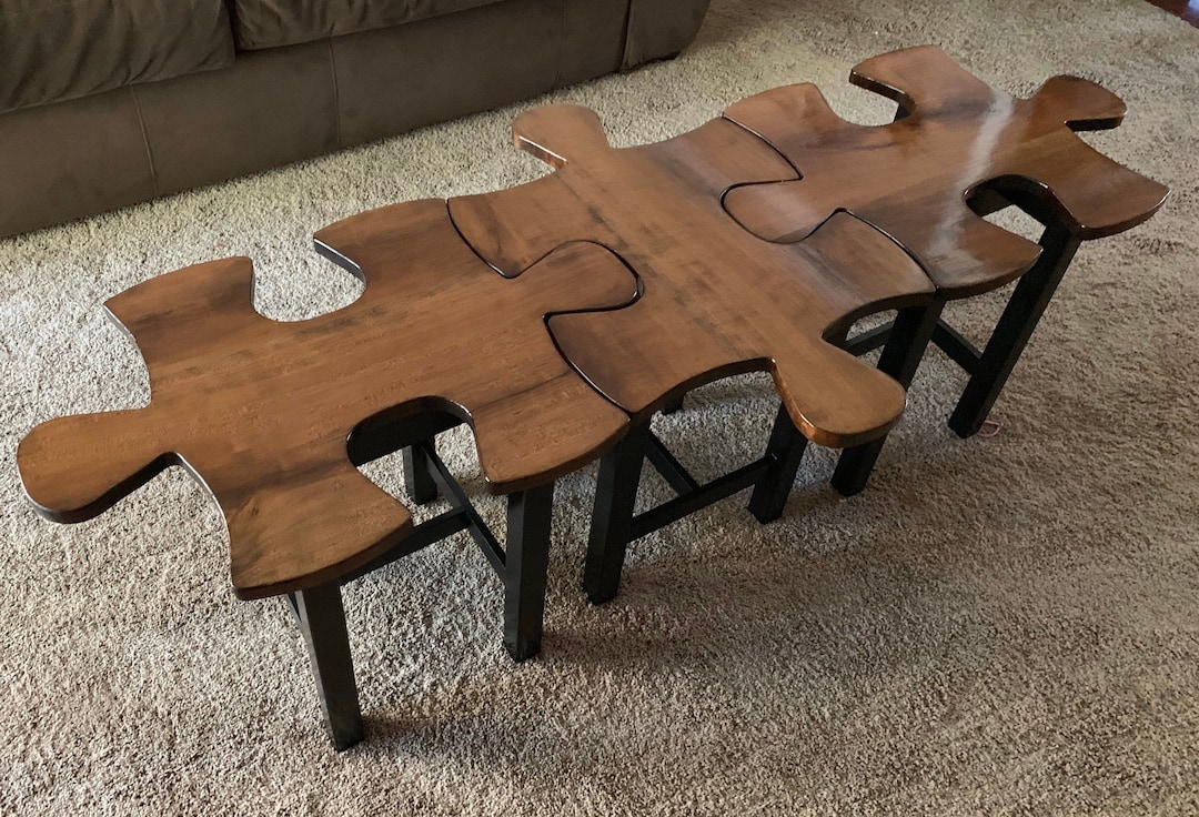 Puzzle Piece Table - Etsy