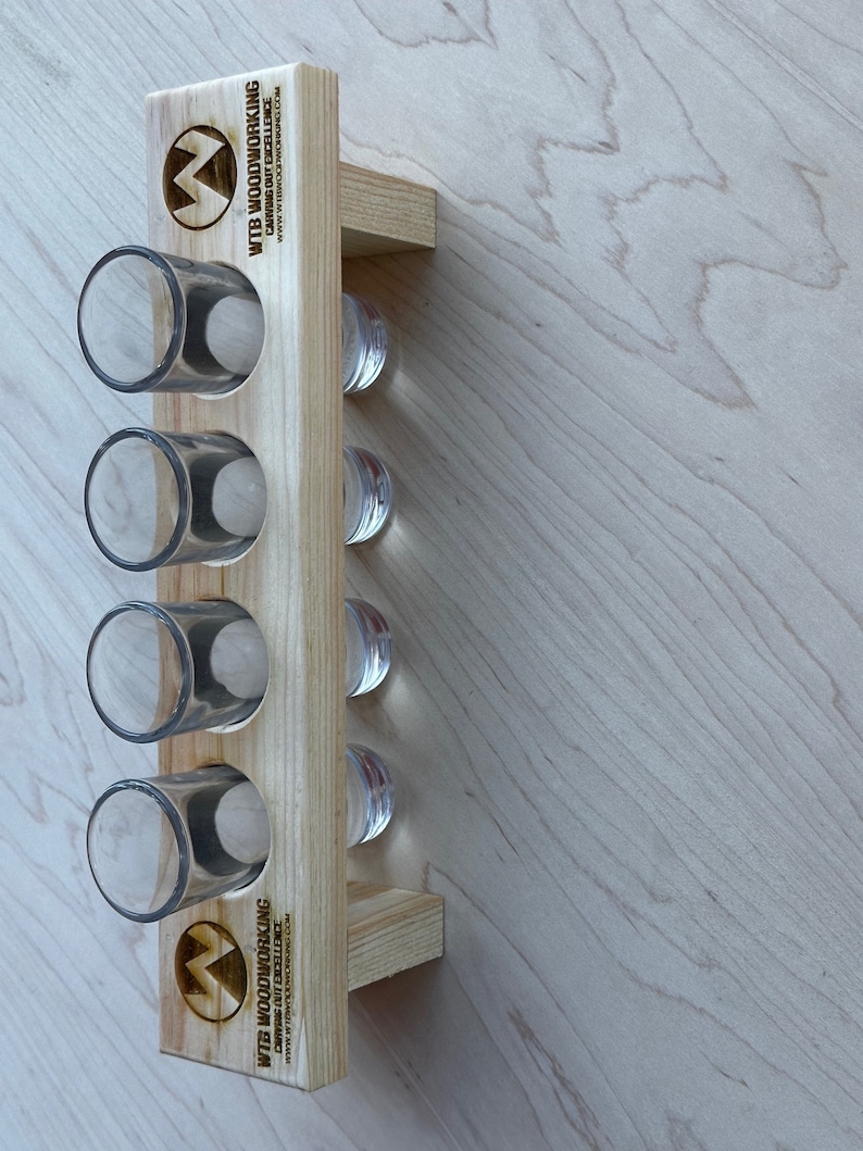 Custom Laser Engraved Shot Flight - Wooden Flight Board for 4 Shot ...