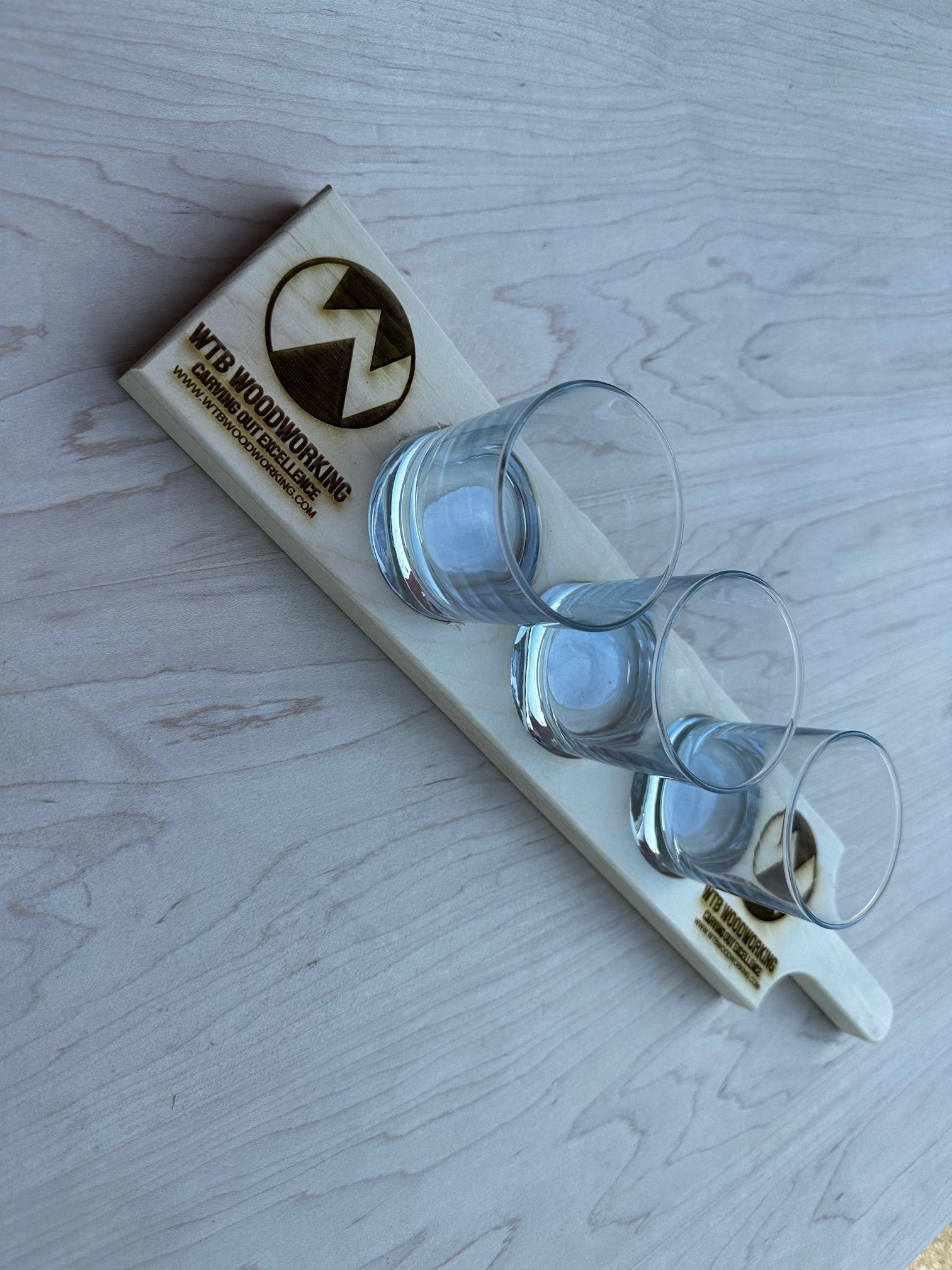 Custom Laser Engraved Whiskey Flight - Wooden Flight Board for 3 ...