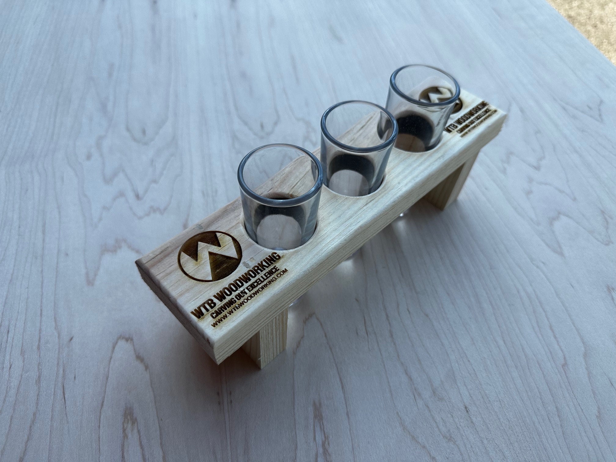 Custom Laser Engraved Shot Flight - Wooden Flight Board for 3 Shot ...