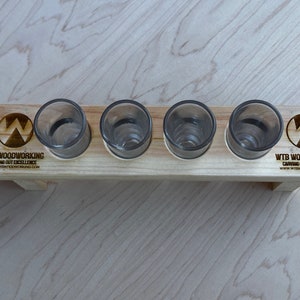 Custom Laser Engraved Shot Flight - Wooden Flight Board for 4 Shot ...