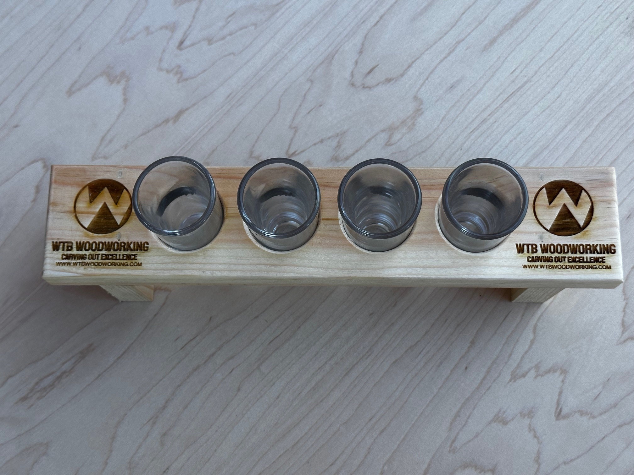 Custom Laser Engraved Shot Flight - Wooden Flight Board for 4 Shot ...