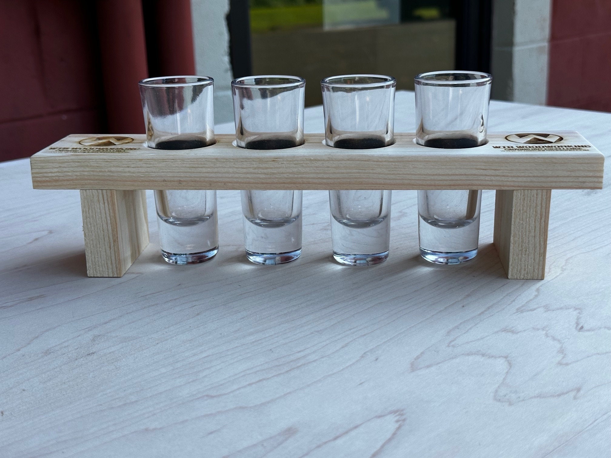 Custom Laser Engraved Shot Flight - Wooden Flight Board for 4 Shot ...