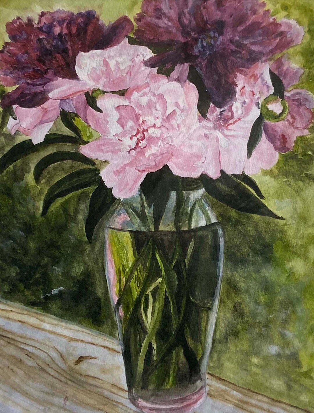 Peonies in a Vase - Digital Reproduction - Etsy