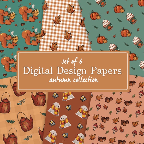 Cozy Digital Paper - Etsy