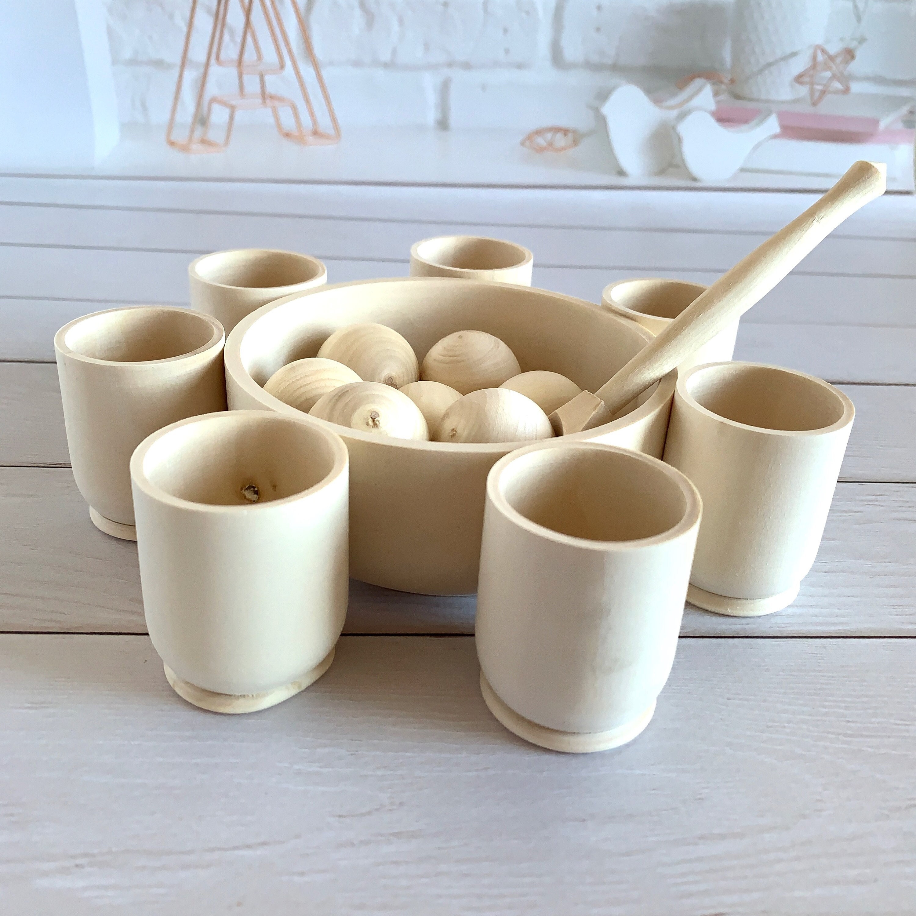 Montessori Toys Sorting Balls in Cups Toy Wooden Sorter - Etsy