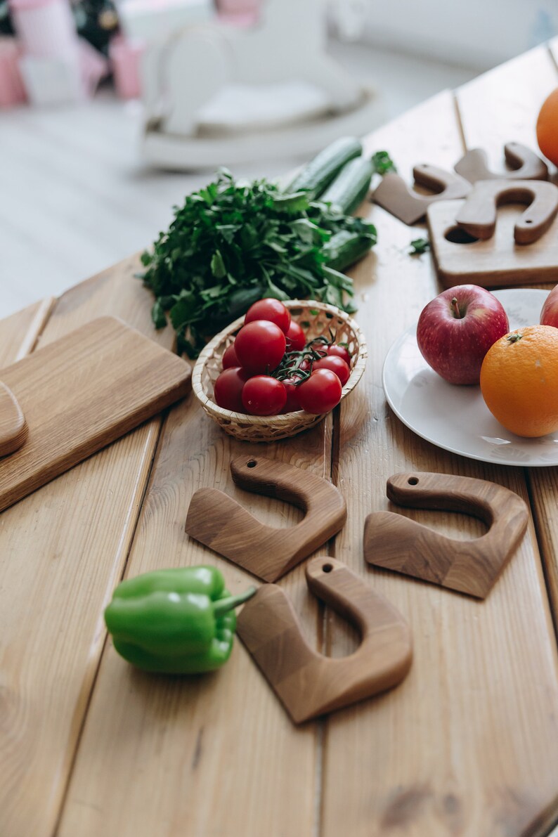 Personalized Kids Wooden Knife, Montessori Kitchen Tool, Child Safe ...