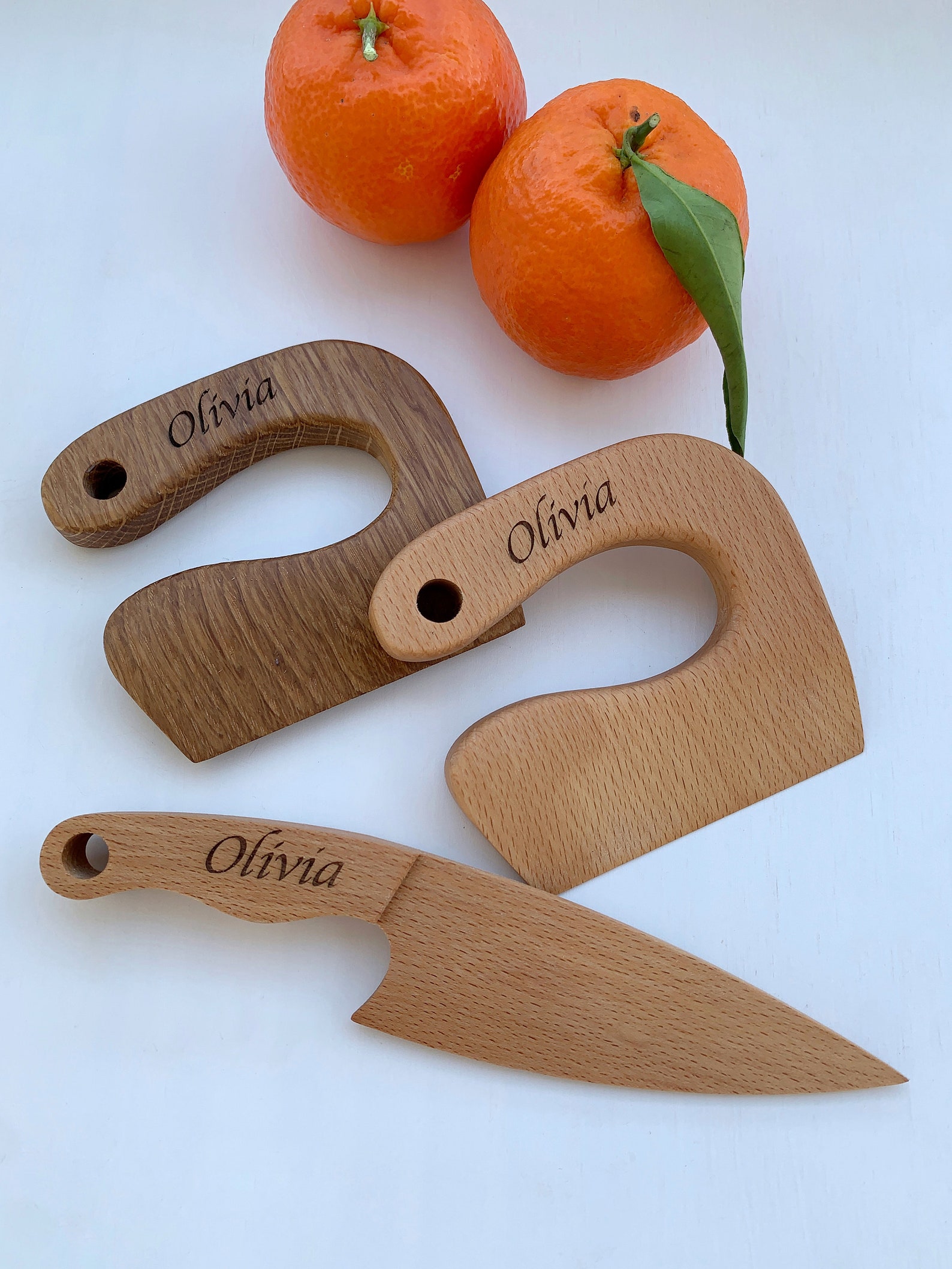 Personalized Wooden Safe Knife for Kids: Montessori Kitchen Utensil - Etsy
