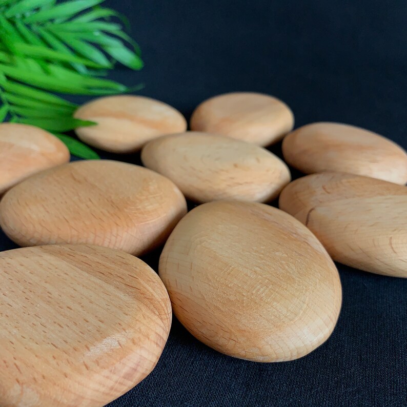 Wooden Stacking Pebbles Wood Balancing Rocks Montessori and | Etsy