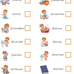 Daily Routine Tracker Chart, Daily Schedule for Kids Printable ...