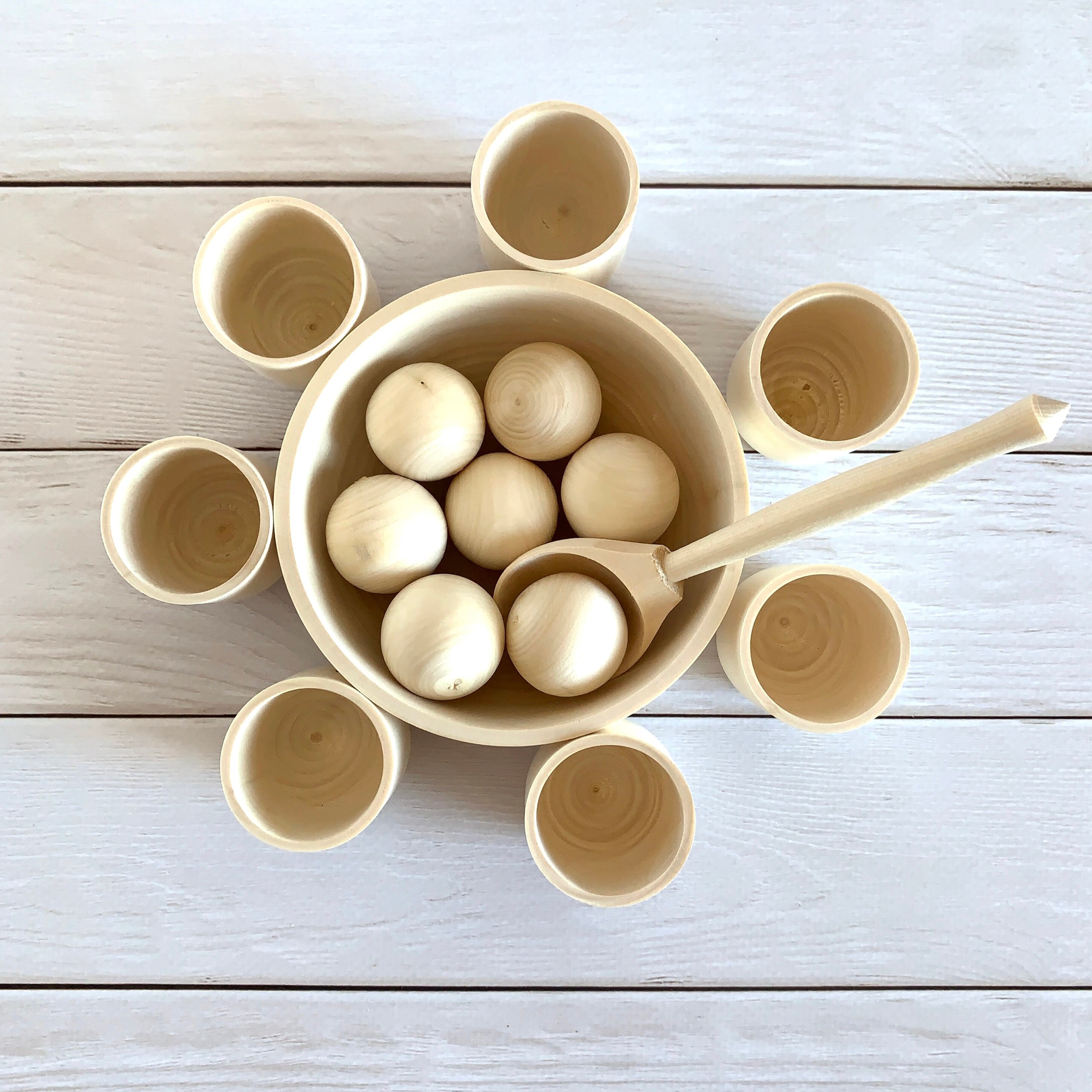 Montessori Toys Sorting Balls in Cups Toy Wooden Sorter - Etsy