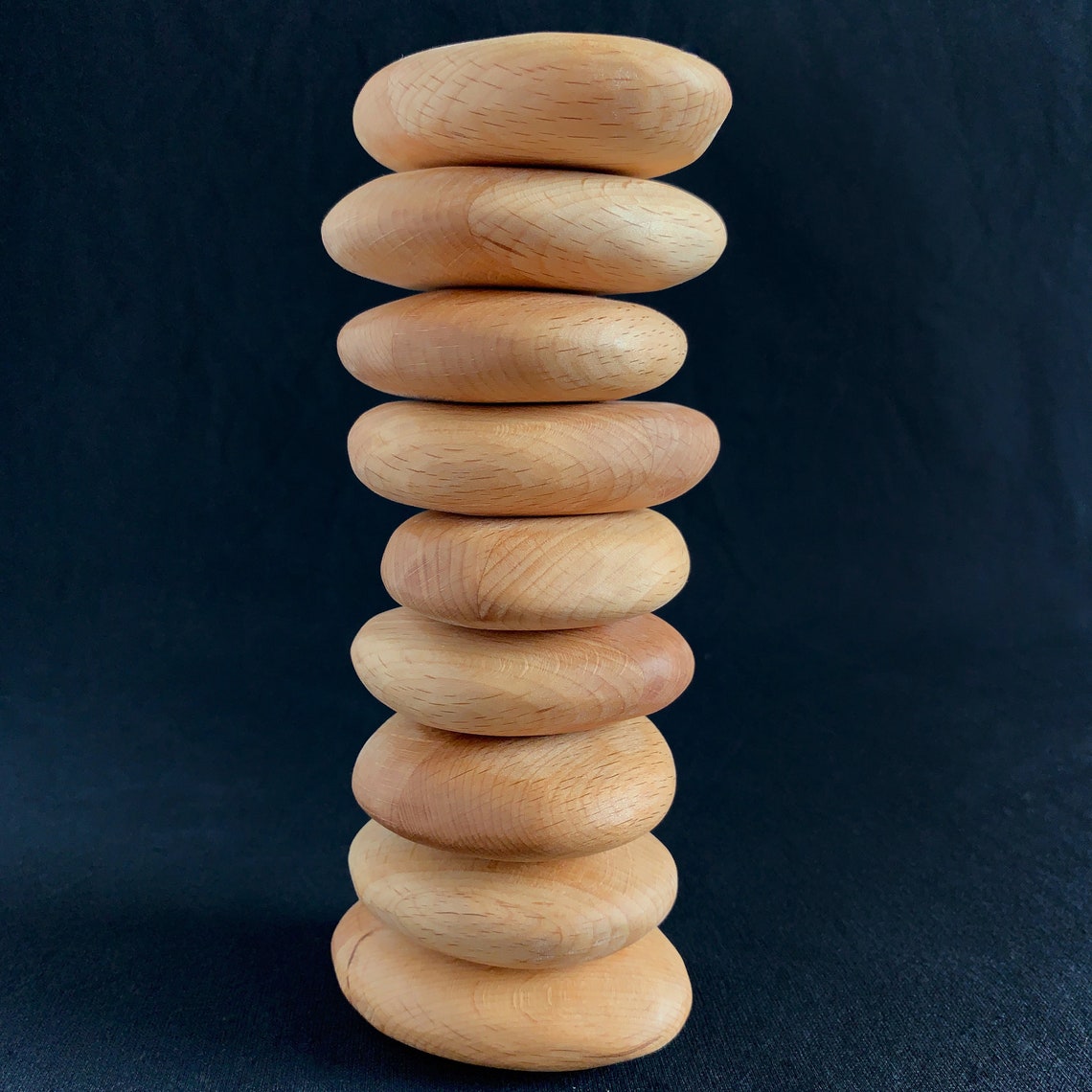 Wooden Stacking Pebbles Wood Balancing Rocks Montessori and | Etsy