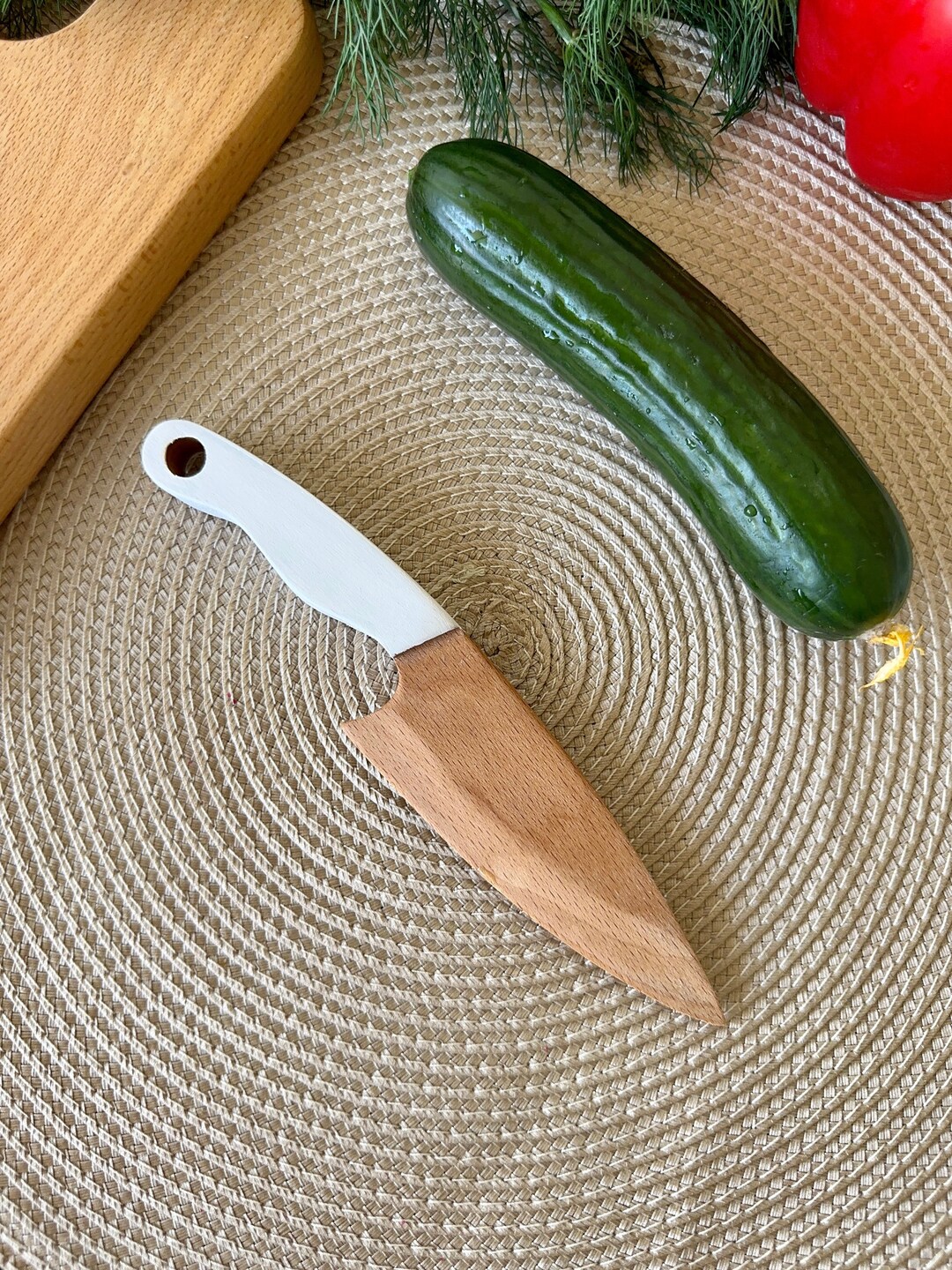Montessori Toddler Knife, Safe Wooden Knife for Kids, Children's ...