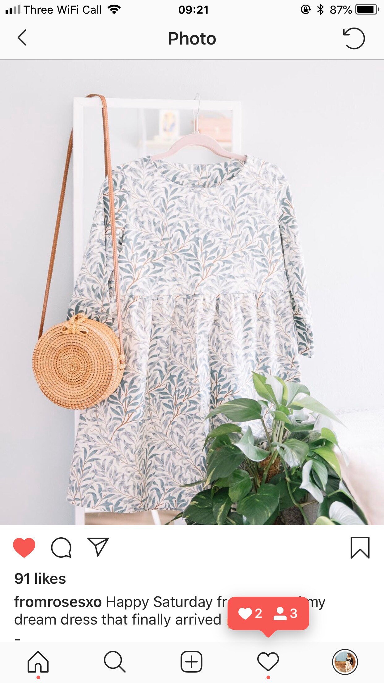 Handmade Willow Bough William Morris Smock Dress Pockets Mini | Etsy UK