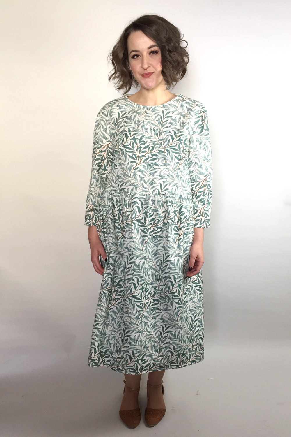 Handmade Willow Bough William Morris Smock Dress Pockets Mini | Etsy UK