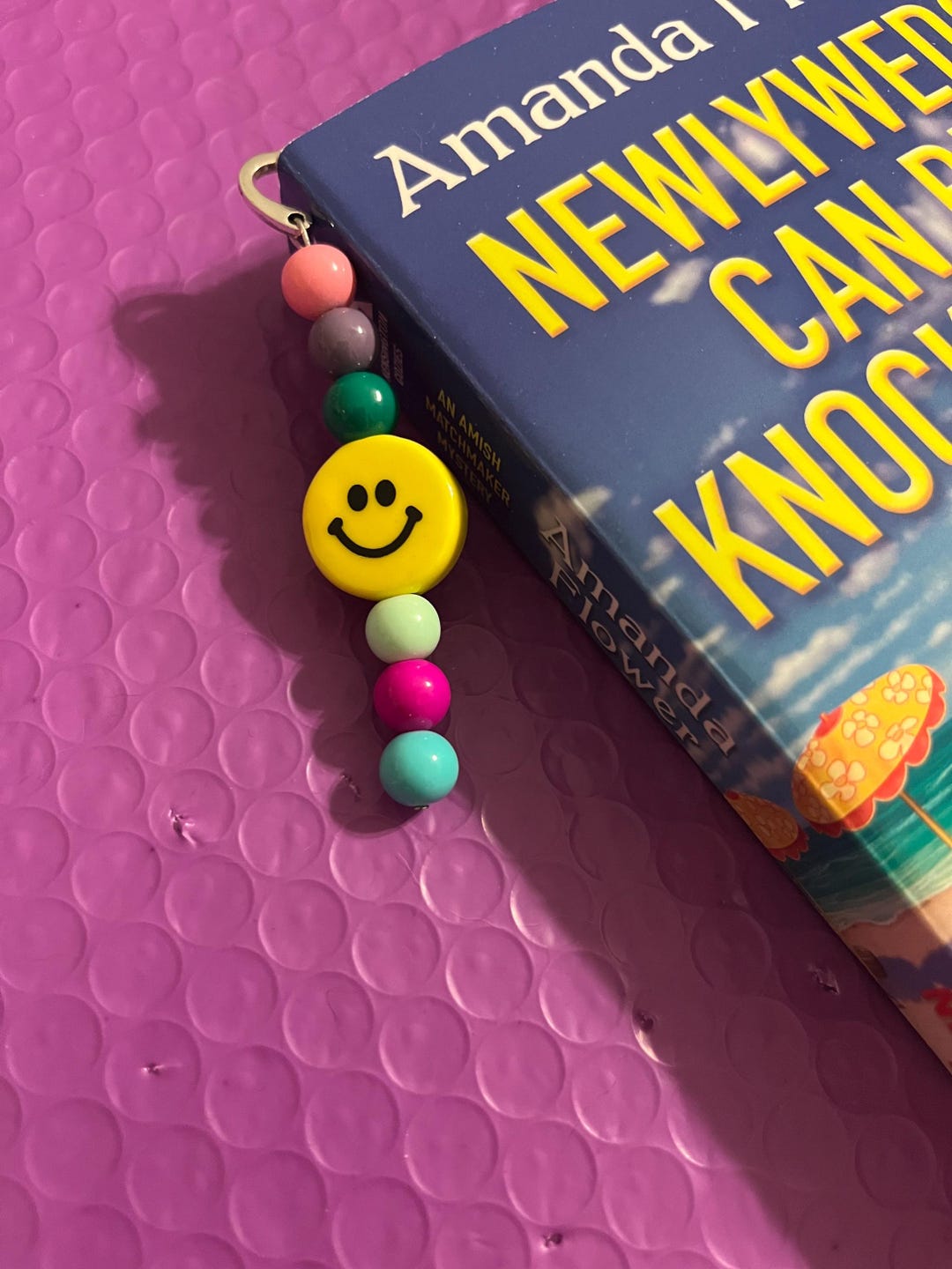 Smiley Face Beaded Bookmark - Etsy