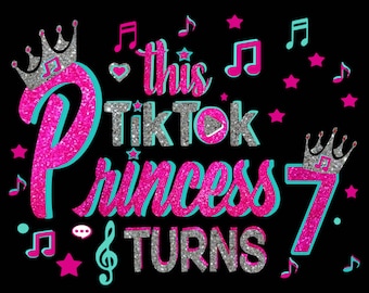 Tiktoker Squad Svg, .svg and .png of Tik Tok Girl Birthday Images With ...