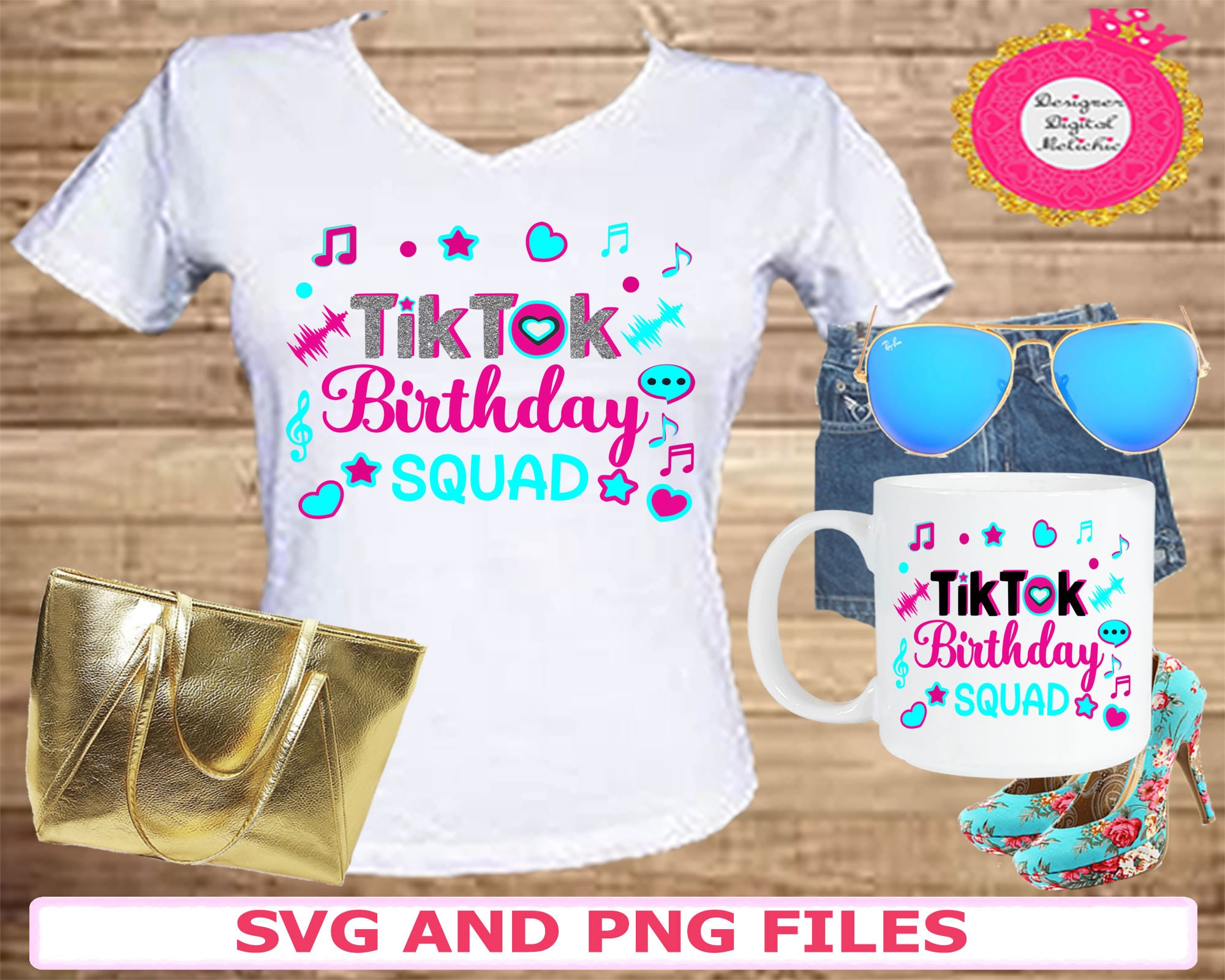 Tiktoker Lay Svg and Birthday Squad Svg 2X1 Images .svg and - Etsy
