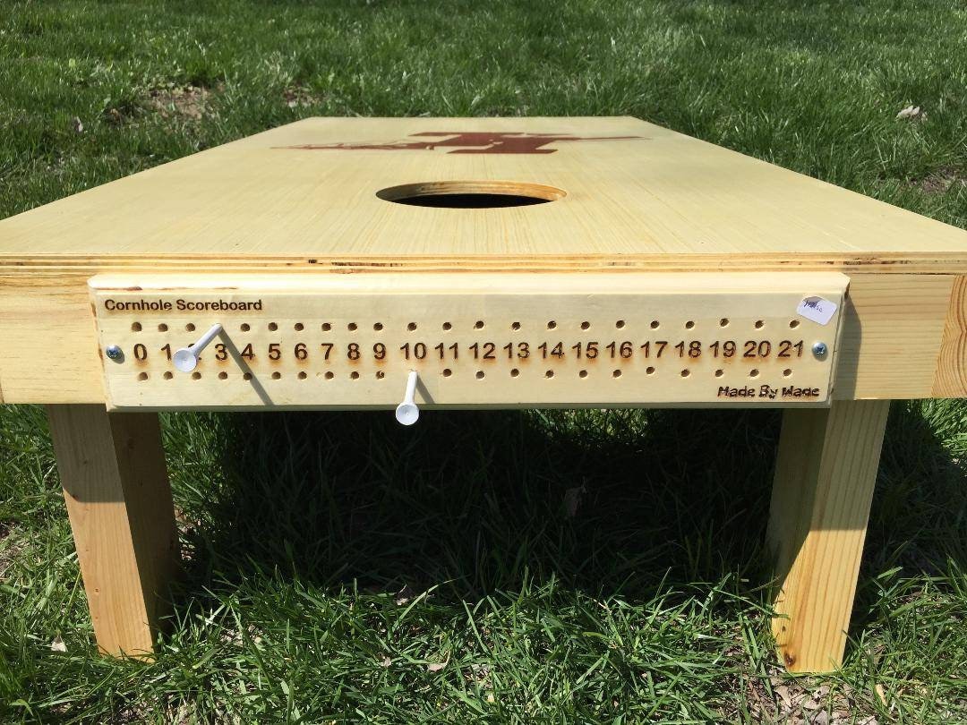 Laser Engraved Wooden Cornhole Scoreboard: Outdoor Game Score Keeper - Etsy