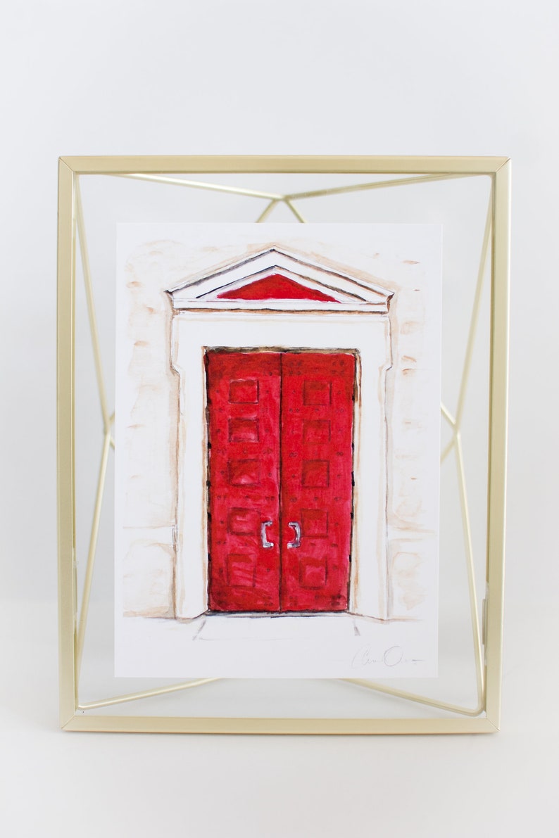 Watercolor Print Red Doors of Early Works Children's Museum Huntsville ...
